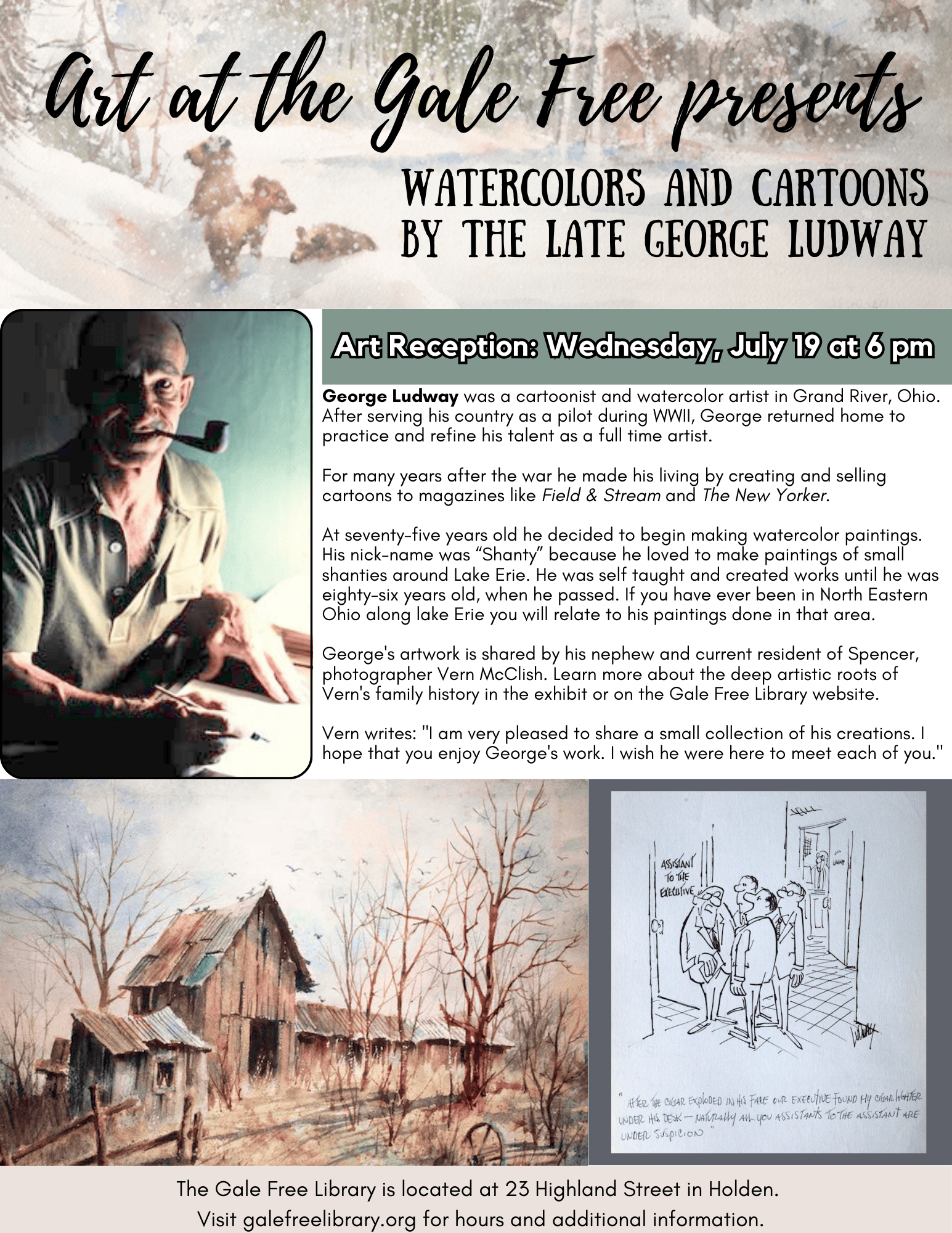 July Art at the Gale Free George Ludway | Gale Free Library