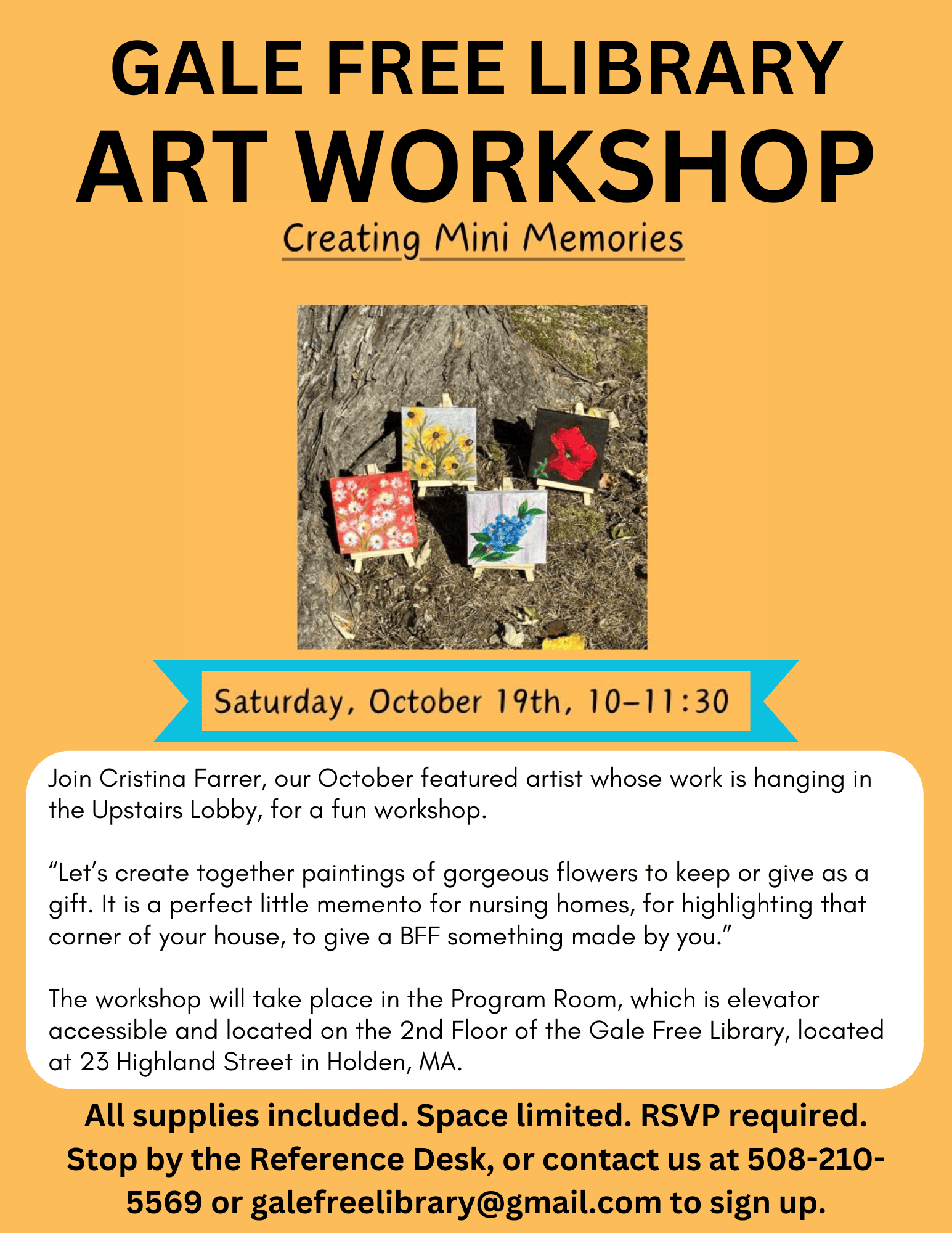 October 2024 Cristina Farrer Solo Show | Gale Free Library